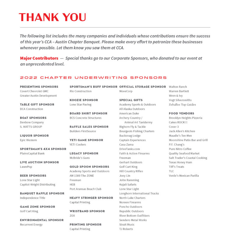 Austin Chapter - CCA Texas