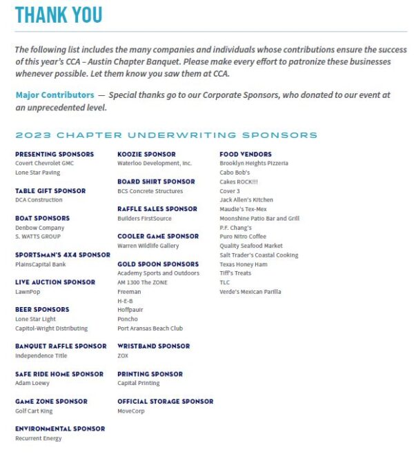 Austin Chapter - CCA Texas