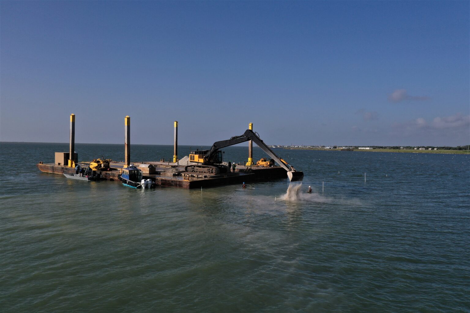 St. Charles Bay: Big Tree Unit Living Shoreline Reefing Continues